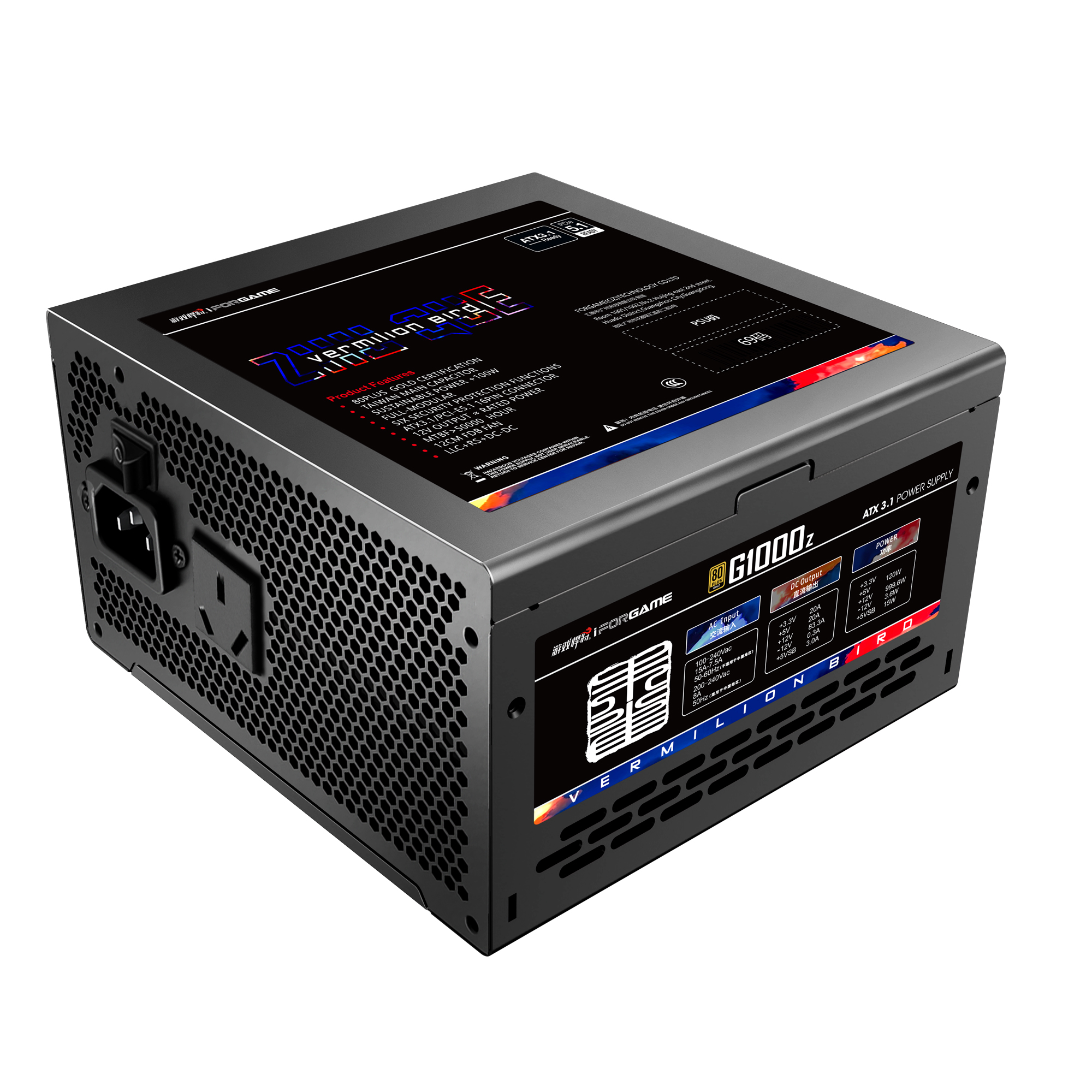 IFORGAME 1000W ATX Power Supply PSU For Gaming Computer PC Power Supply ...