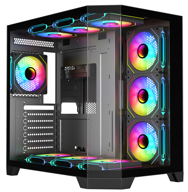 S22 | 270° tempered glass seaview computer case | IFORGAME